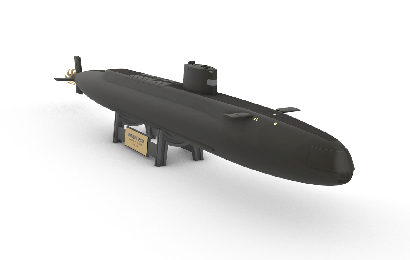 HMS Repulse S23 - Submarine self assembly model kit scale 1:150 866mm ...