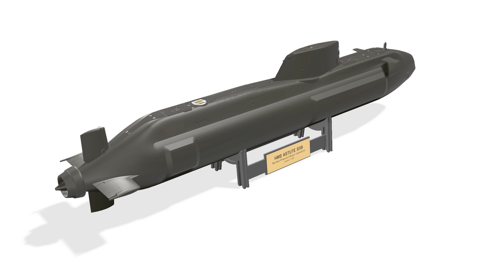 HMS Astute S119 - Submarine self assembly model kit scale 1:150 646 mm ...